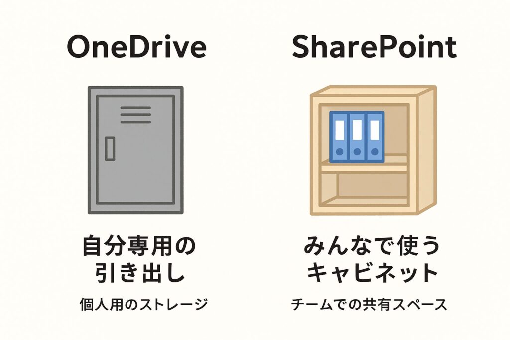 【初心者向け】OneDriveとSharePointの違いをわかりやすく解説 | プログラミング勉強メモ